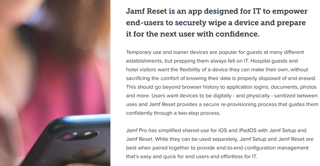 Jamf Reset: Reimagine wiping and re-provisioning devices - SolutionKeys