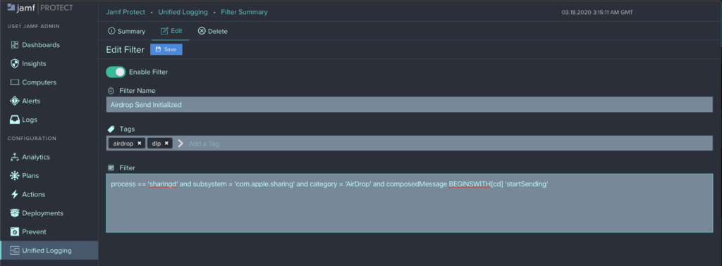 使用 Jamf Protect 阻止潜在的隔空投送传输数据泄露 - SolutionKeys
